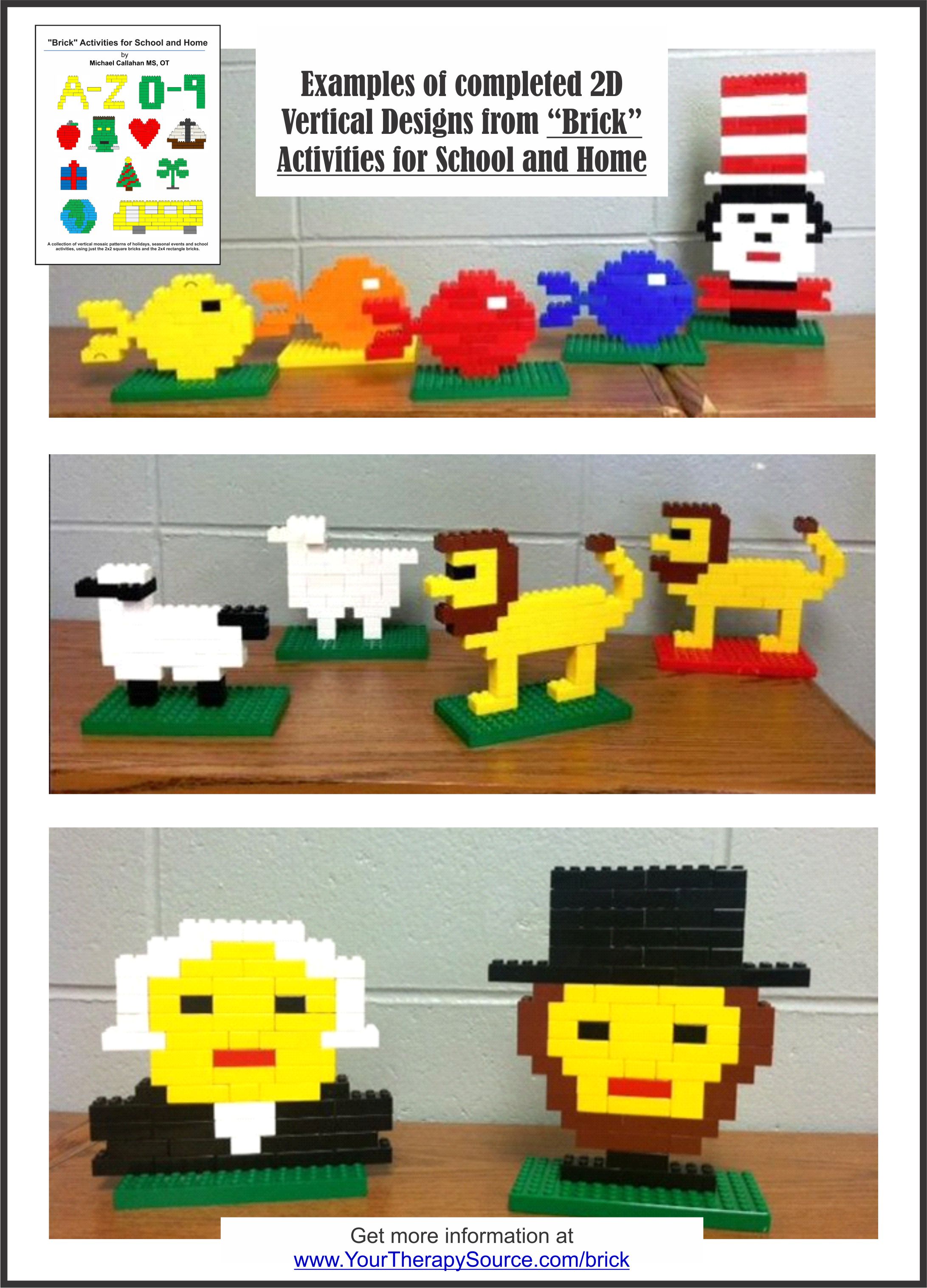 Brick Design Activity Pages for School and Home - Your Therapy Source