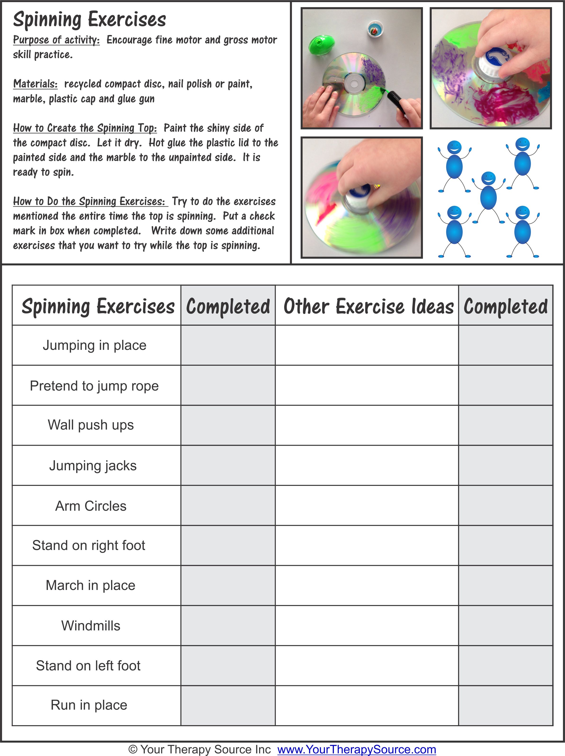Spinning Exercises for Kids - Your Therapy Source