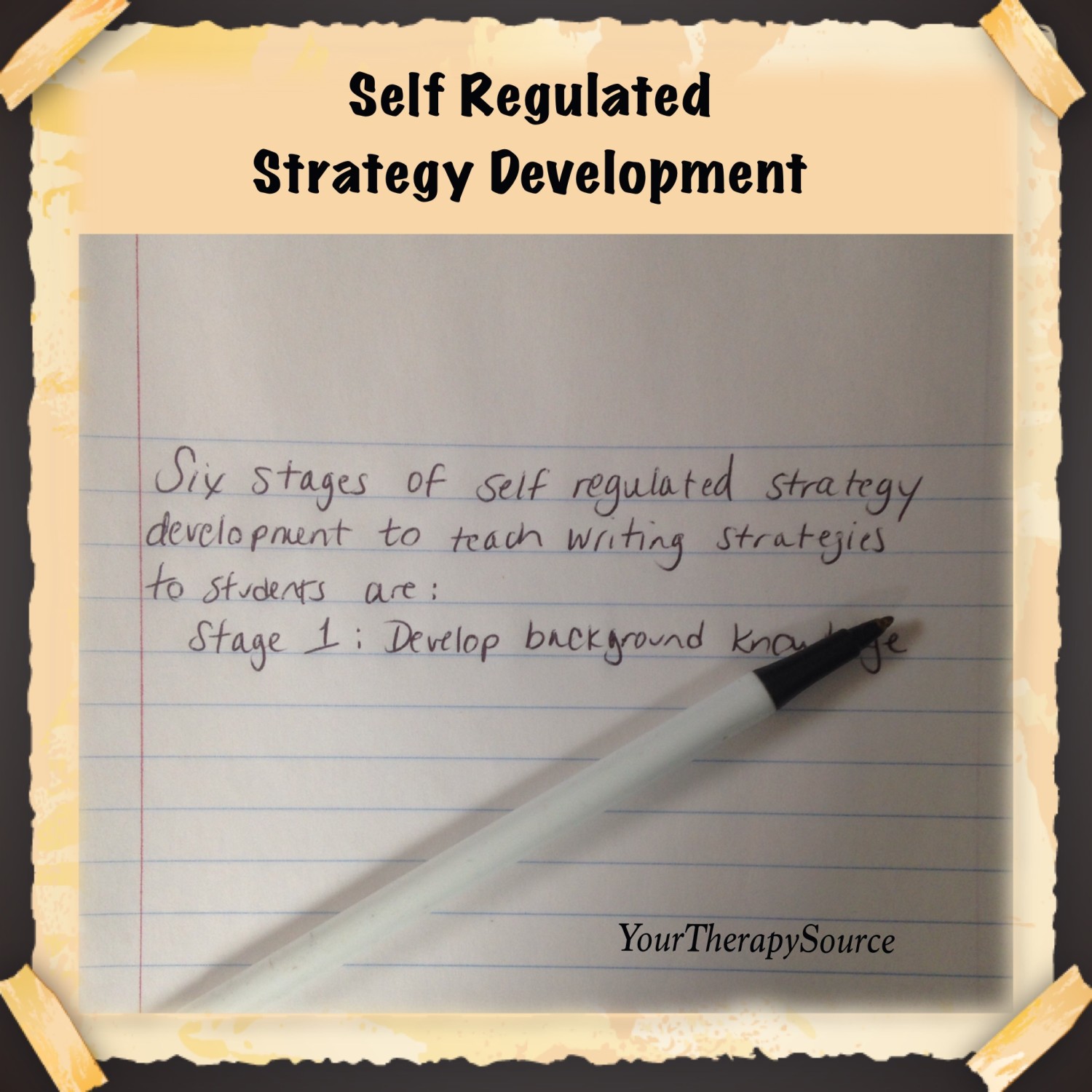 Self Regulated Strategy Development - Your Therapy Source