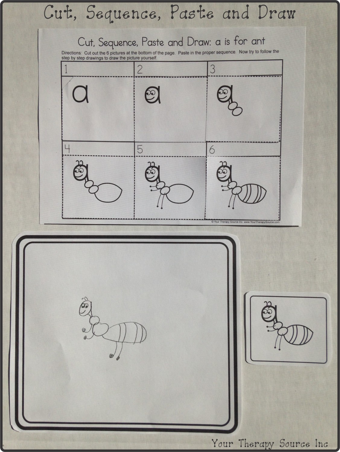 Cut, Sequence, Paste and Draw the Alphabet - Your Therapy Source