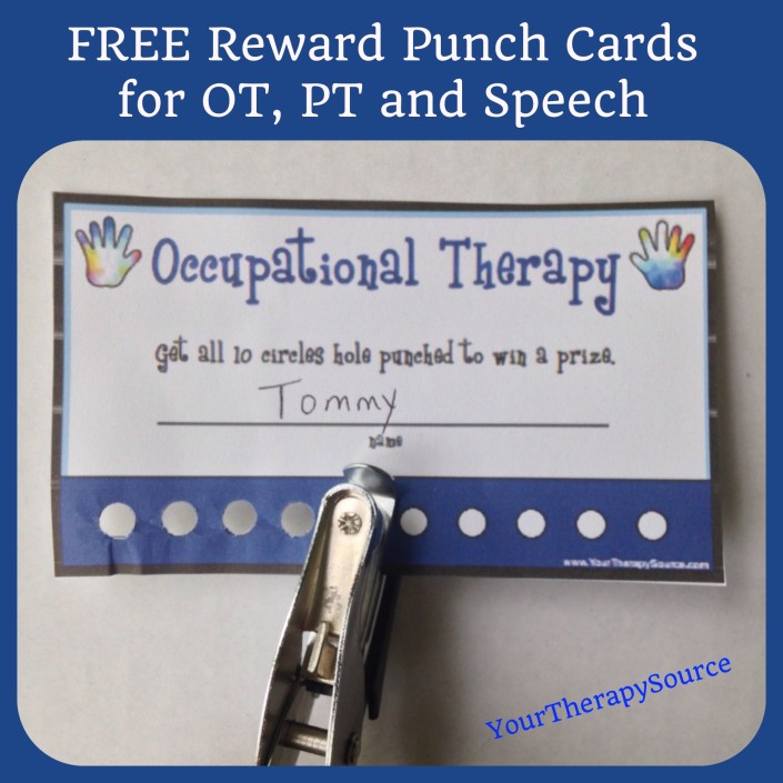 Free Reward Punch Cards - Your Therapy Source
