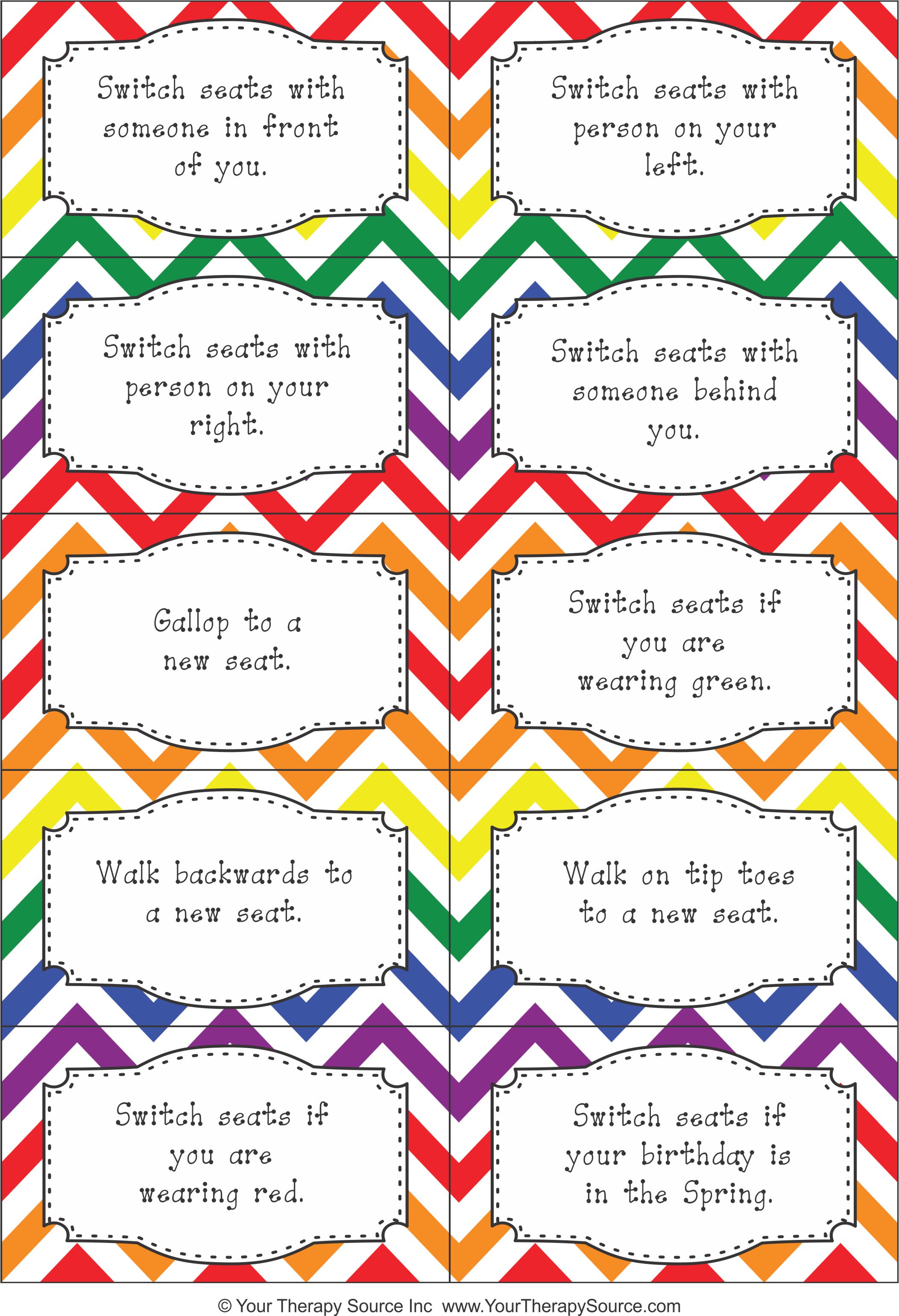 Switcheroo Brain Breaks Freebie Your Therapy Source