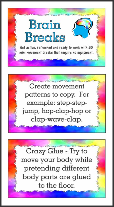 Brain Break Cards - Your Therapy Source