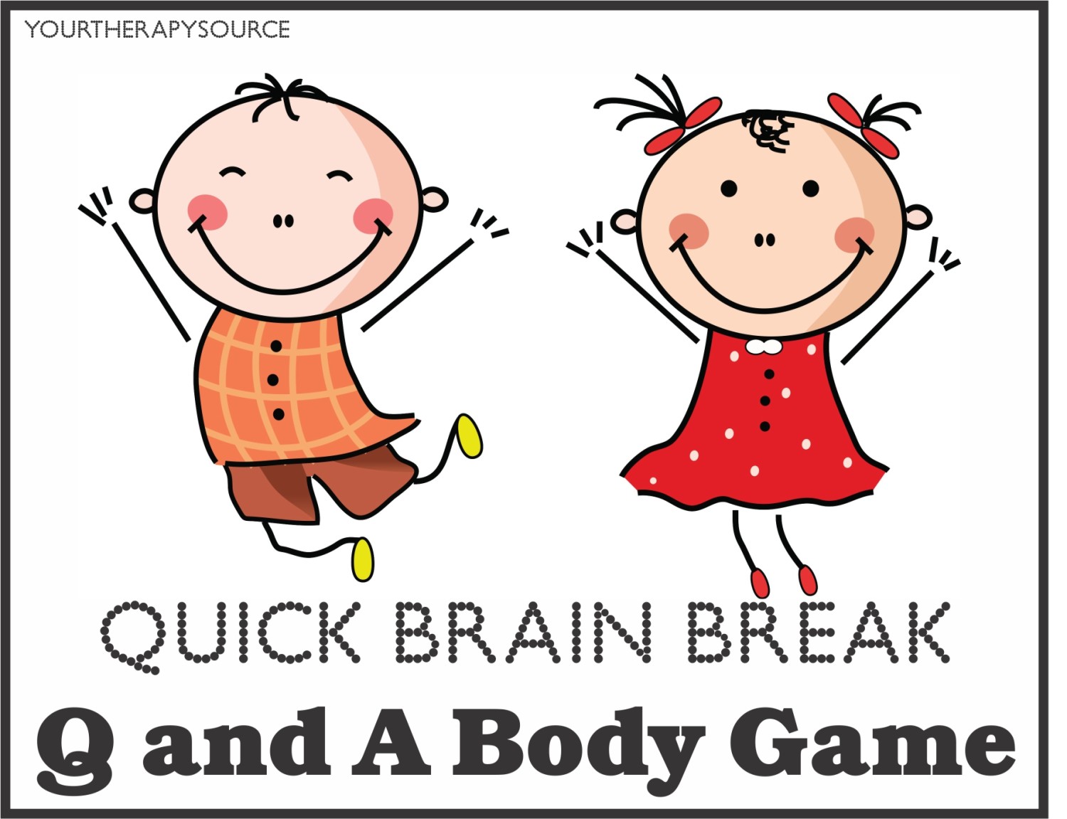 Quick Brain Break - Q and A Body Game - Your Therapy Source
