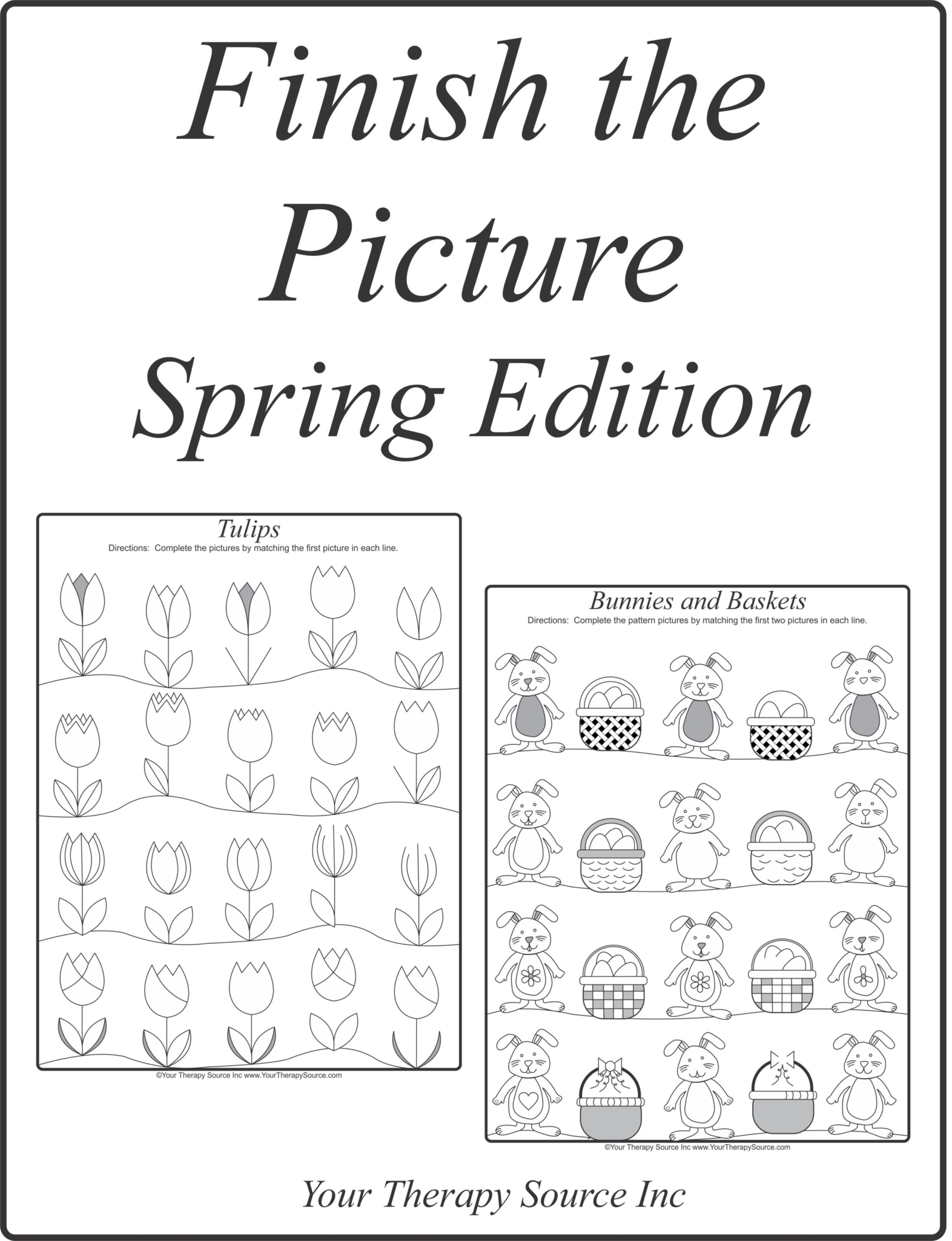 Spring Time Tulips - Finish the Picture - Your Therapy Source