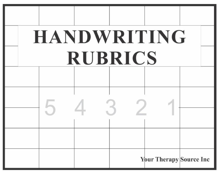 Free Handwriting Rubric - Your Therapy Source