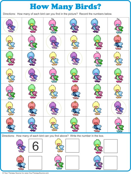 Springtime Visual Perceptual Freebie - Your Therapy Source