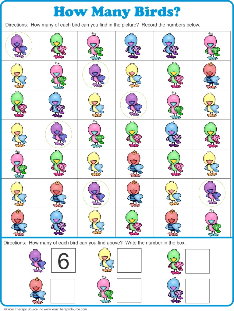 Springtime Visual Perceptual Freebie - Your Therapy Source