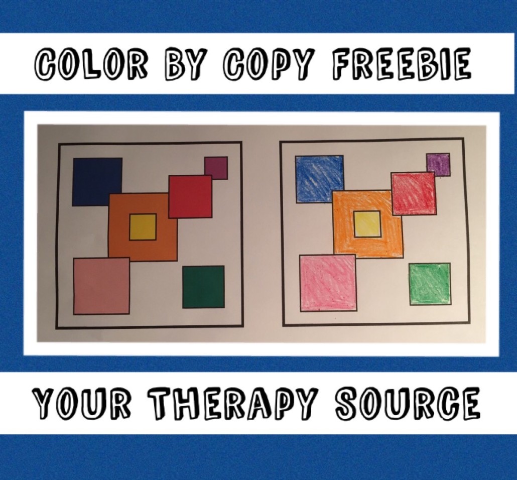 Color By Copy - Visual Motor and Visual Spatial Activity - Your Therapy ...