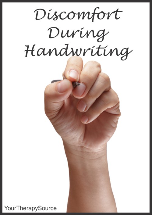 Discomfort During Handwriting - Your Therapy Source