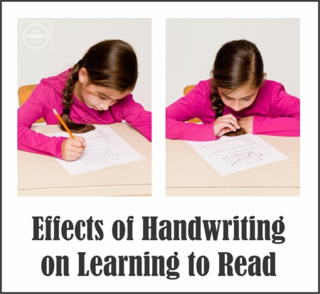 Handwriting and Learning to Read - Your Therapy Source