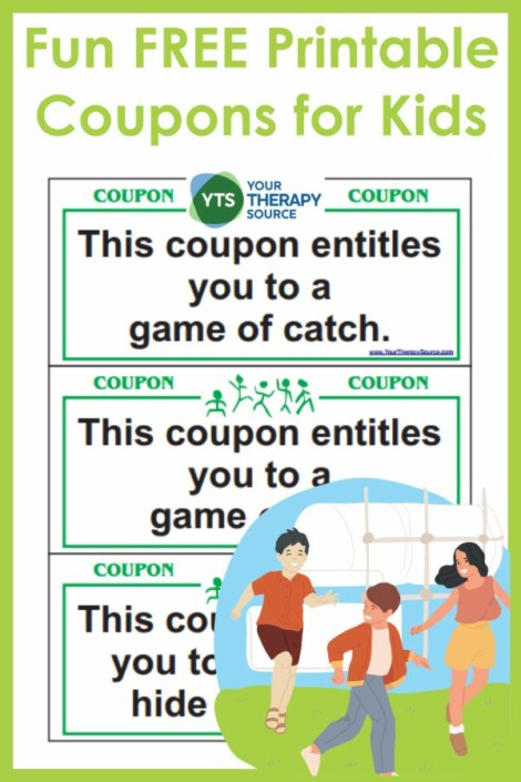 Free Printable Coupons for Kids - Your Therapy Source