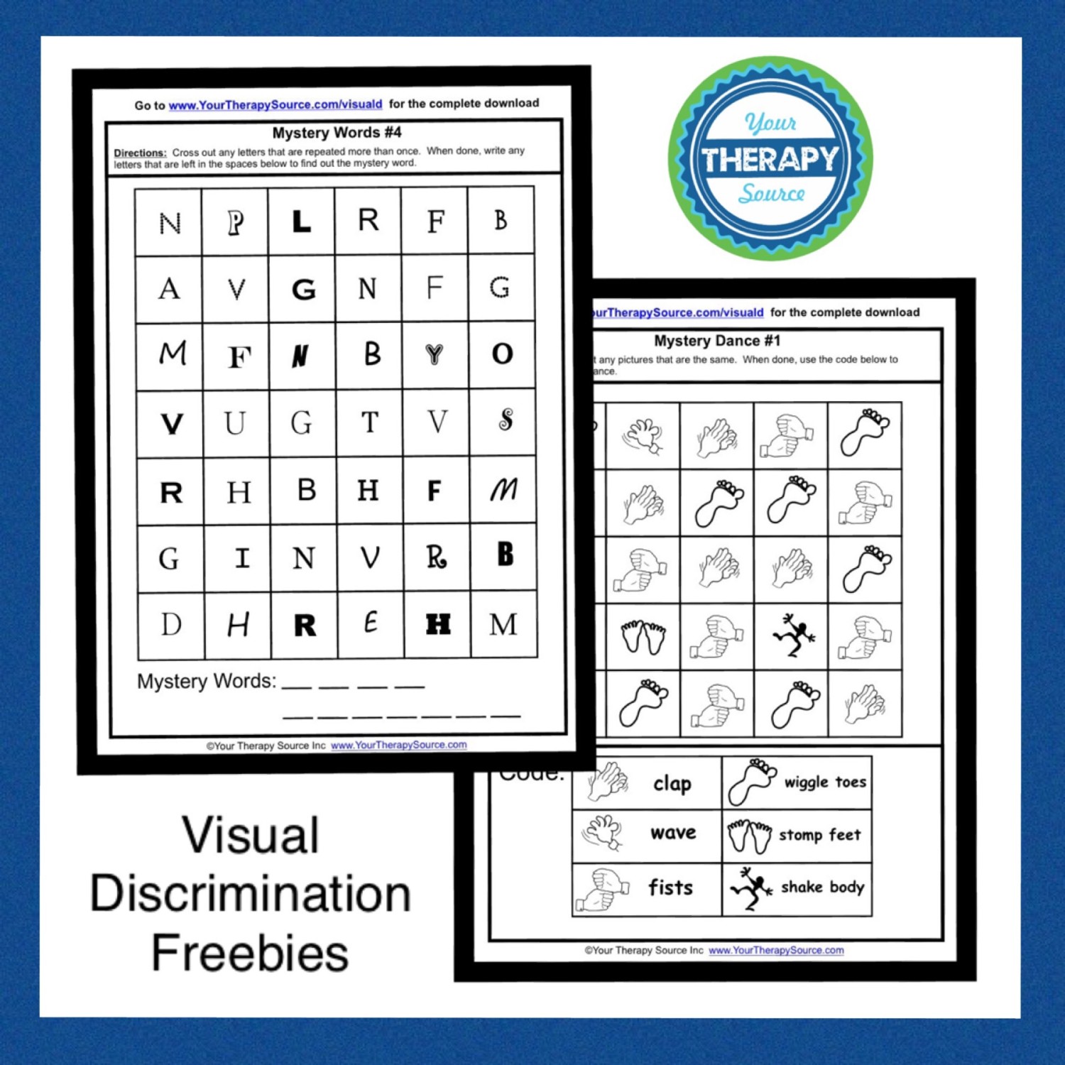 Visual Discrimination And Movement Activity Your Therapy Source Visual Discrimination And Movement Activity Your Therapy Source