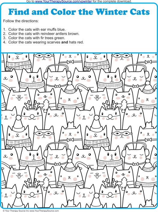 Cat Activities for Preschoolers - 7 Free Printables - Your Therapy Source