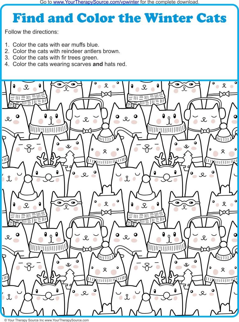 Cat Activities for Preschoolers - 7 Free Printables - Your Therapy Source