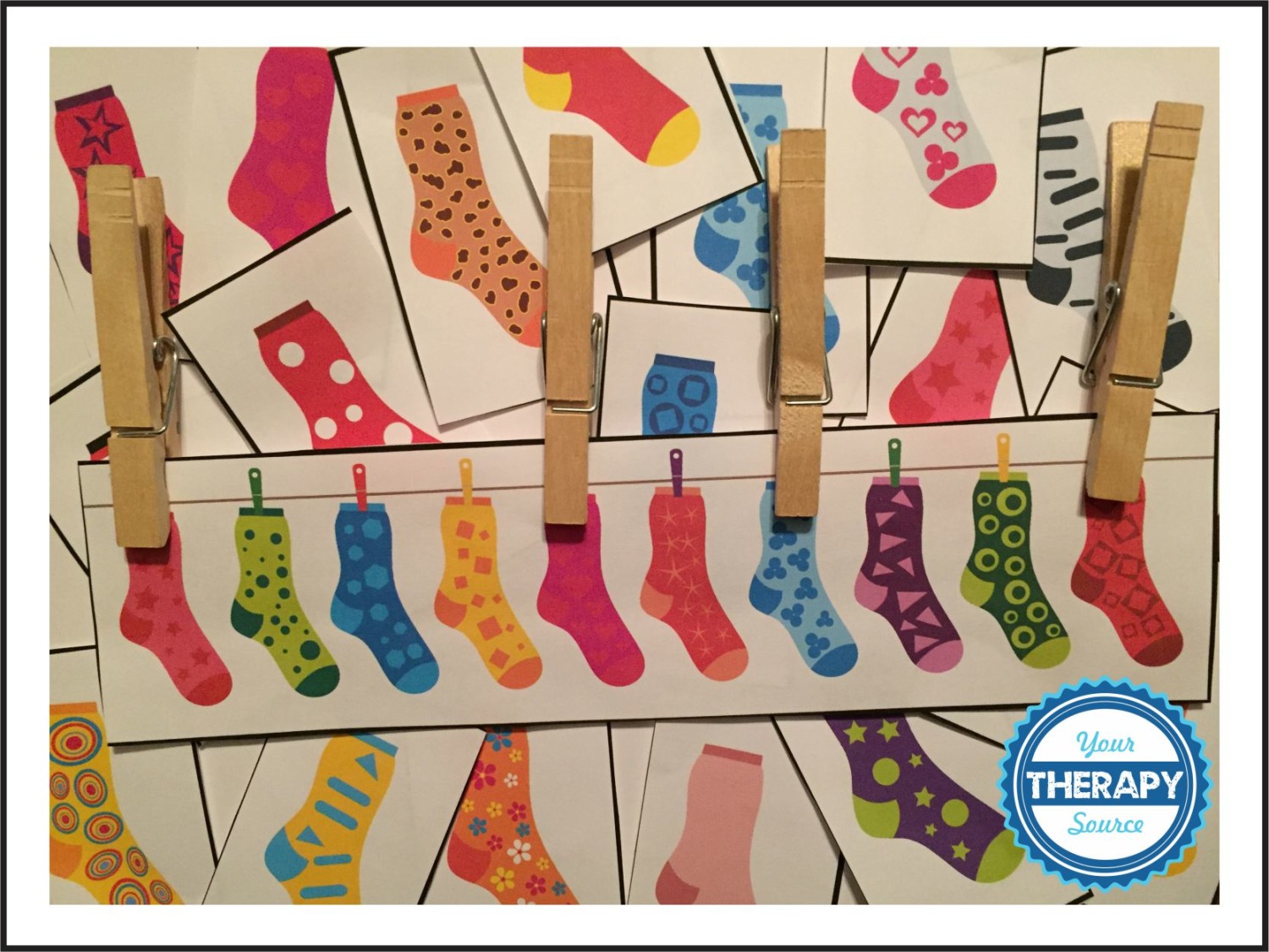 How to Play the Visual Perceptual Clothes Pin Games - Your Therapy Source