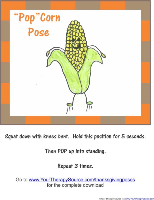 Thanksgiving “Pop”Corn Pose - Your Therapy Source