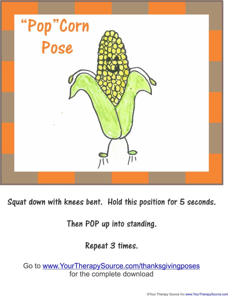 Thanksgiving “Pop”Corn Pose - Your Therapy Source
