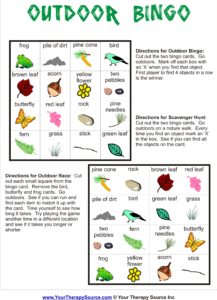 Outdoor Bingo - Your Therapy Source