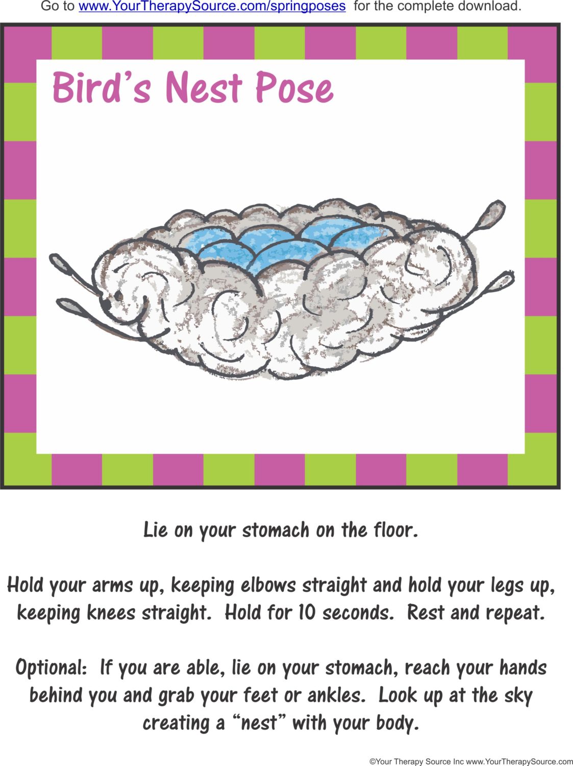 Bird’s Nest Pose - Your Therapy Source