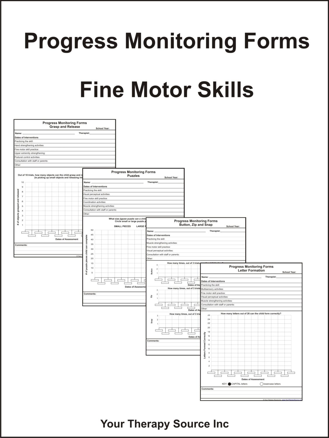 Progress Monitoring Forms – Fine Motor Skills - Your Therapy Source