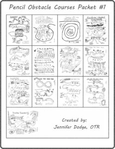 Pencil Obstacle Courses Packet #1 - Your Therapy Source