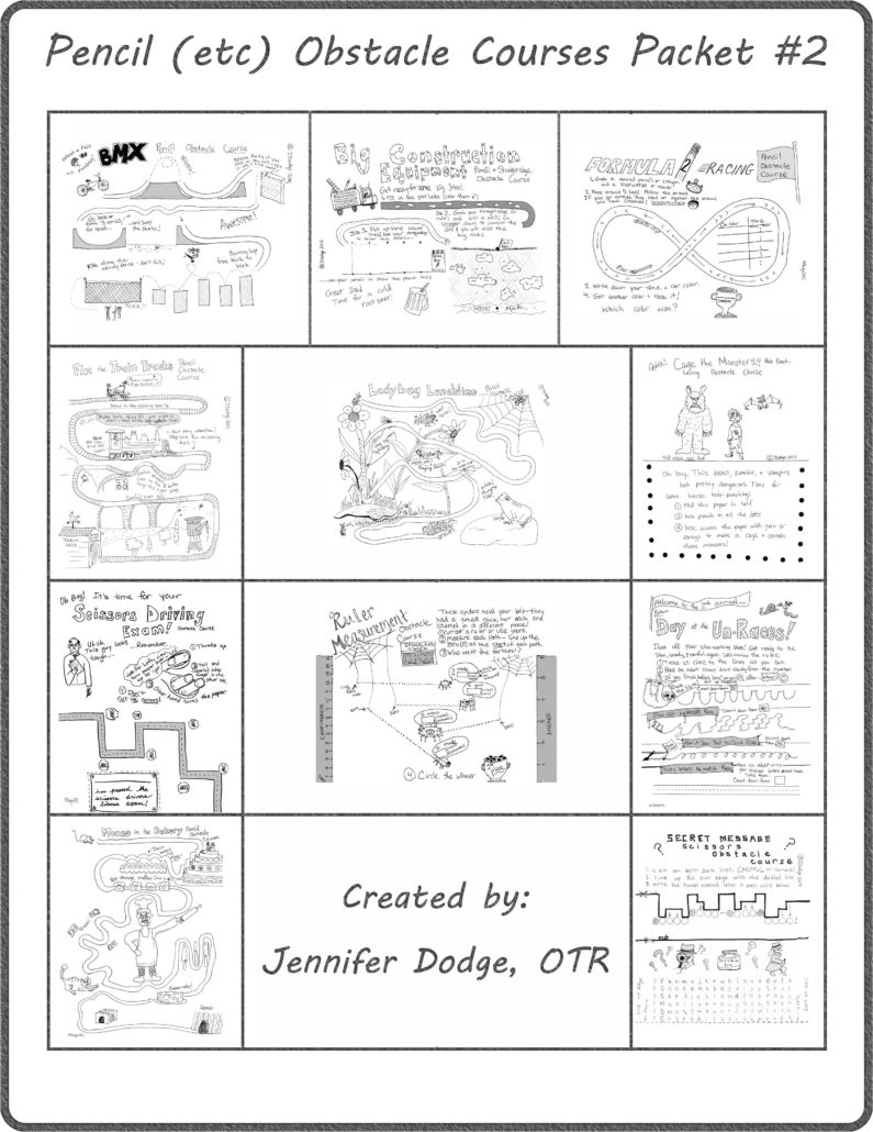 Pencil (Etc) Obstacle Courses Packet #2 - Your Therapy Source