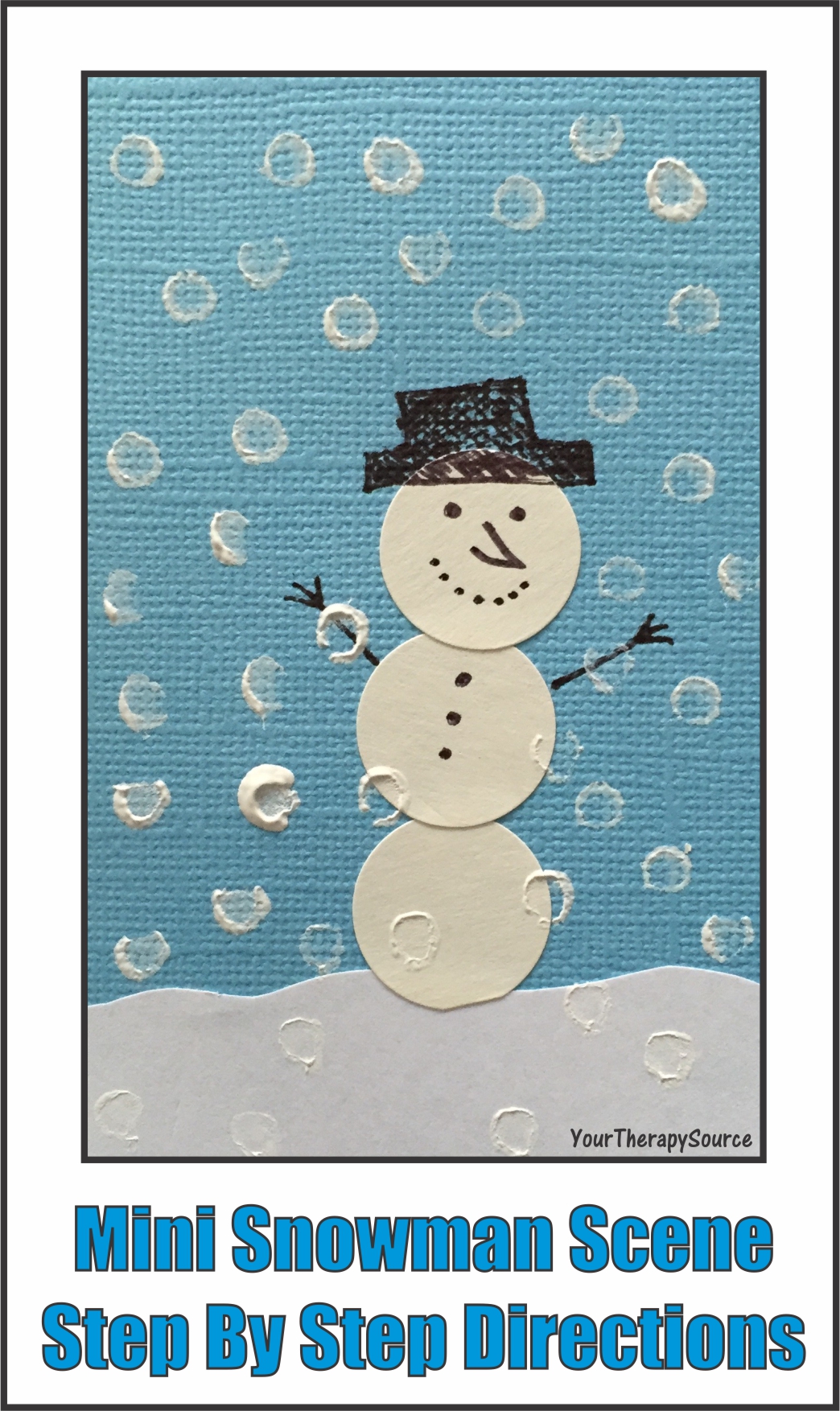 Mini Snowman Step By Step Directions - Your Therapy Source