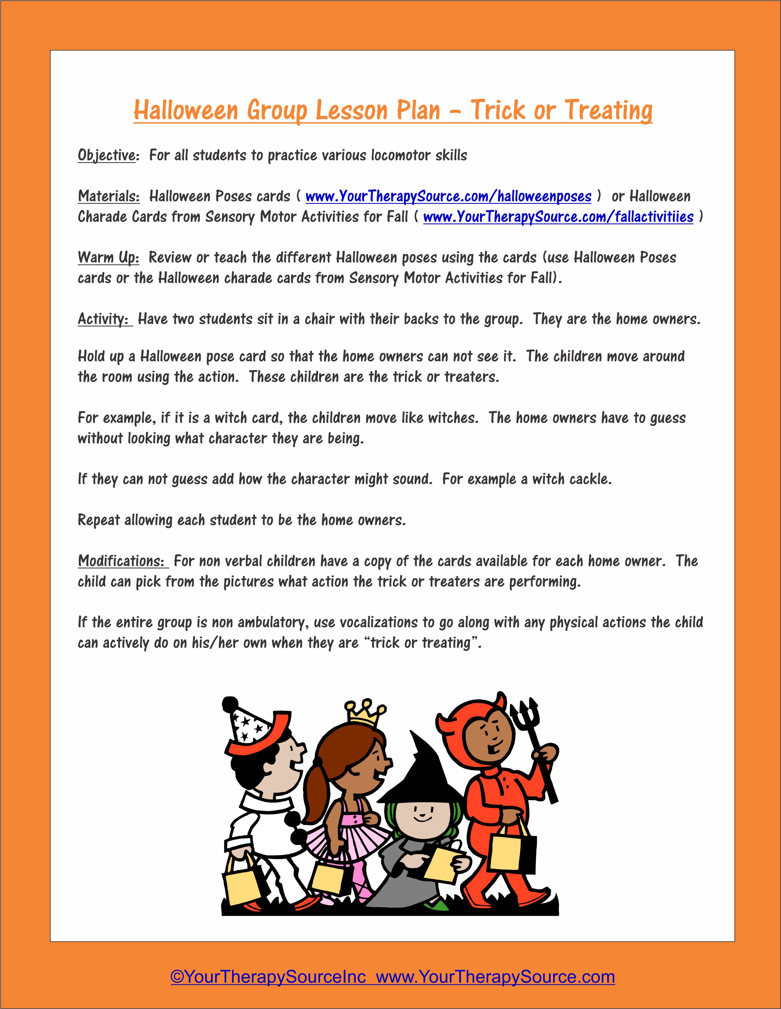 Halloween Group Game Your Therapy Source