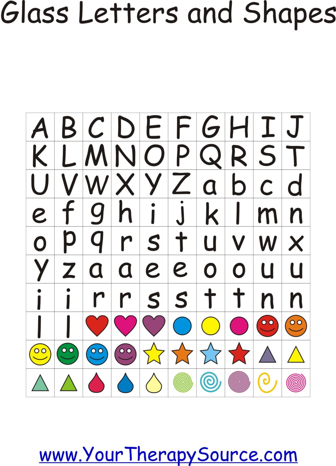 Glass Stone Letters - Your Therapy Source