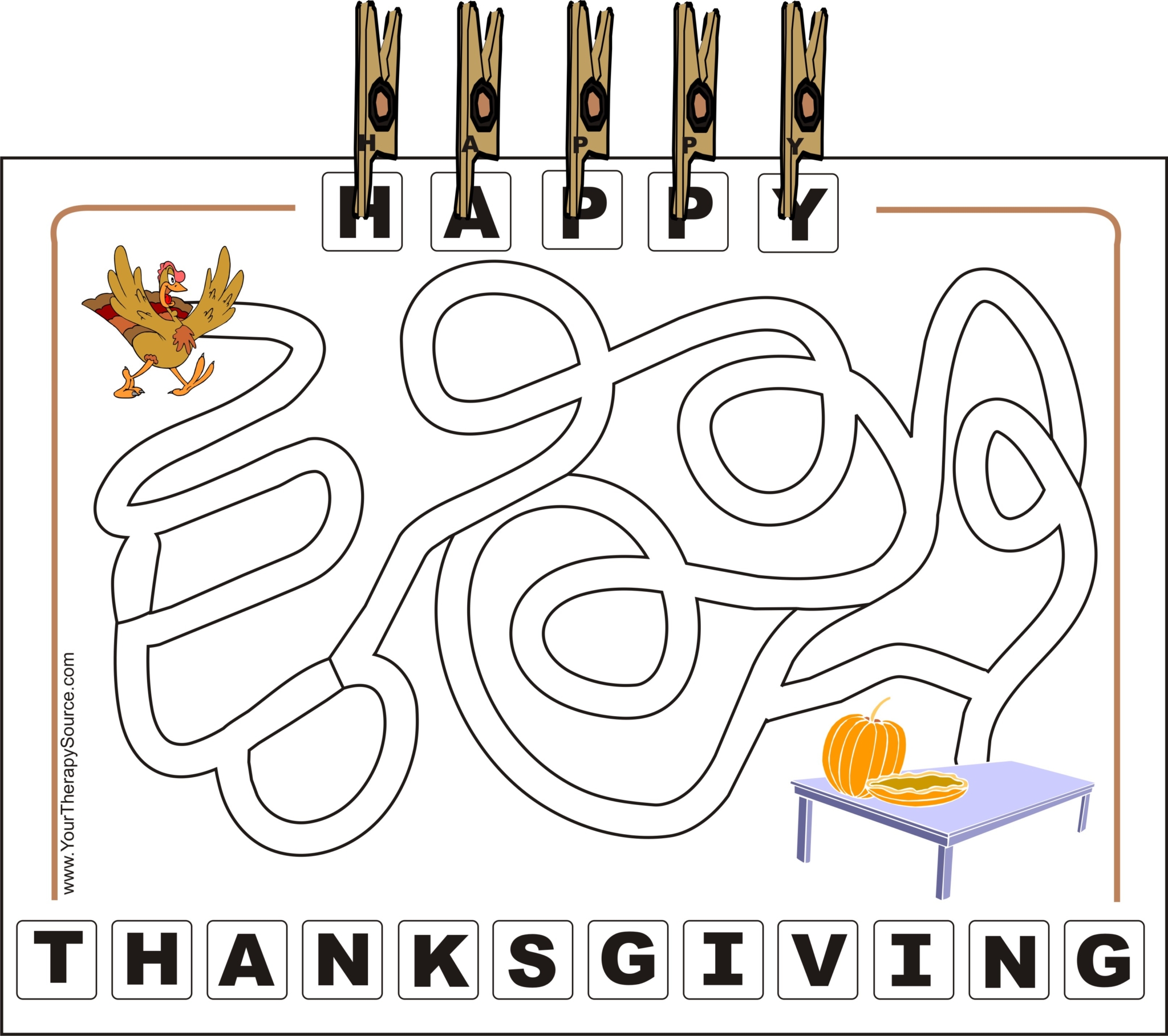 Thanksgiving Clothes Pin Activity - Your Therapy Source