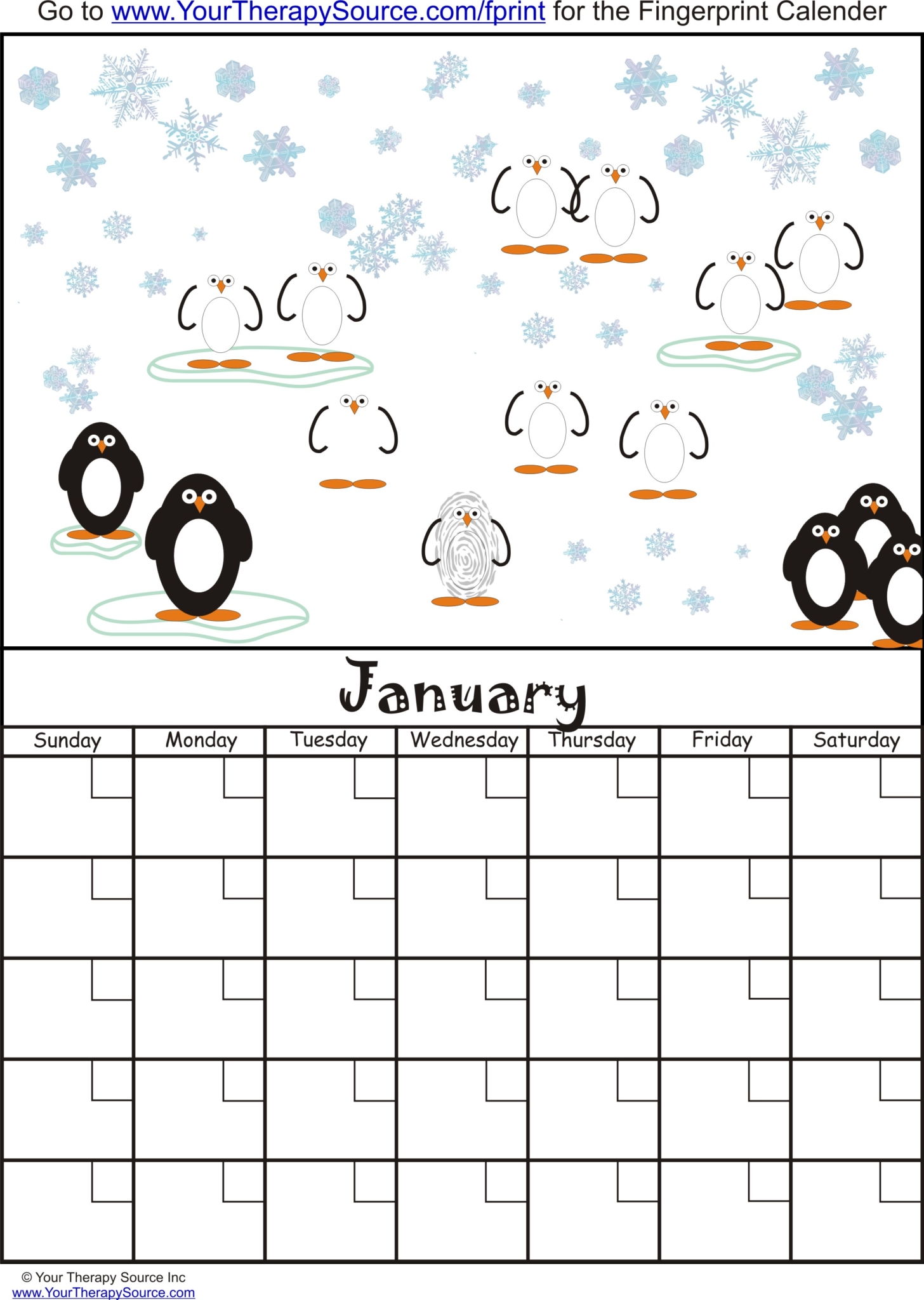 Fingerprint Calendar - Your Therapy Source