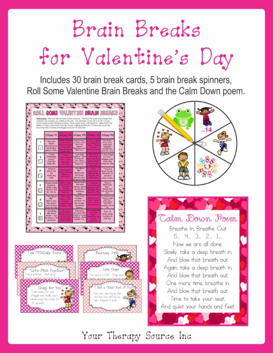 Brain Breaks for Valentine’s Day - Your Therapy Source