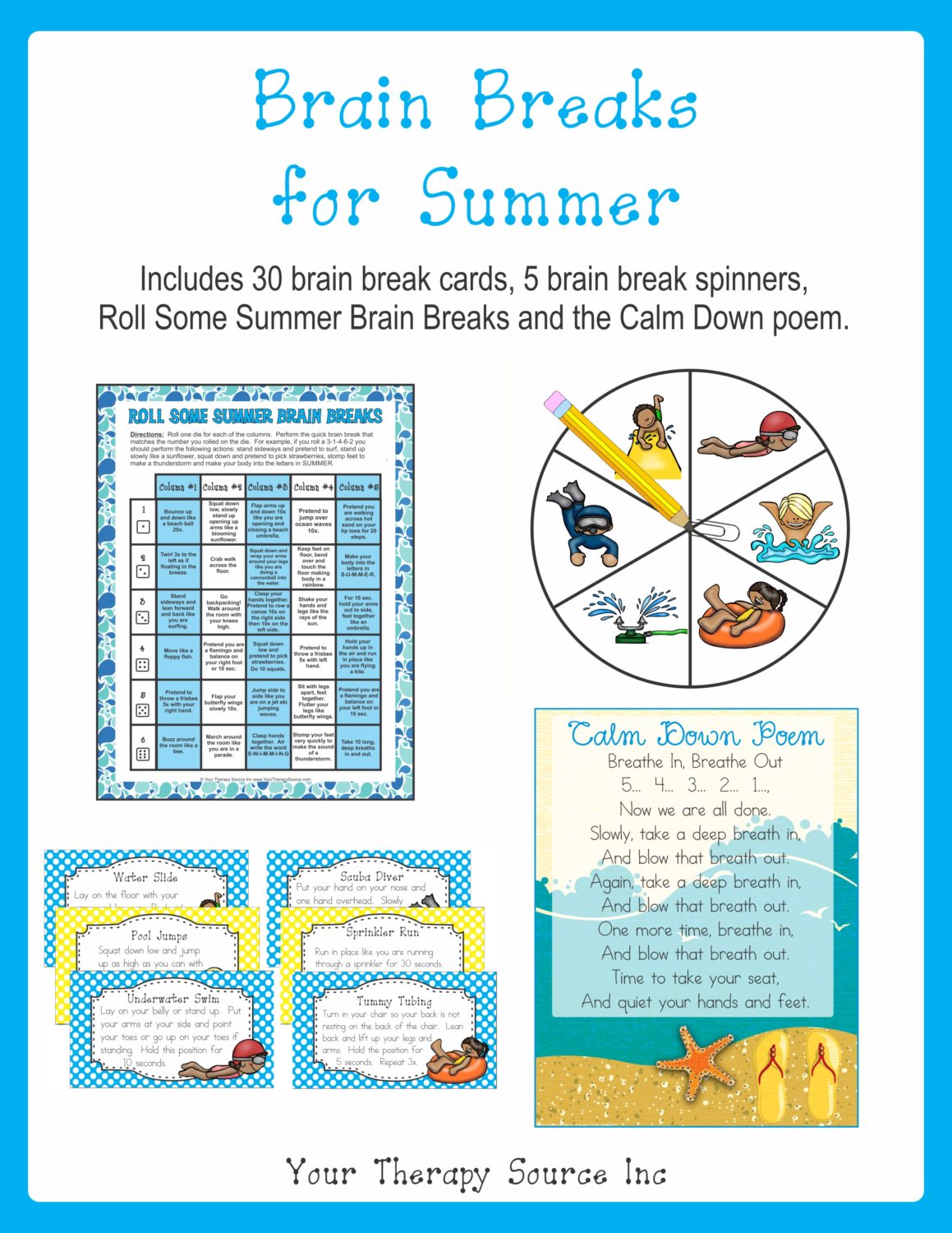 Brain Breaks for Summer - Your Therapy Source