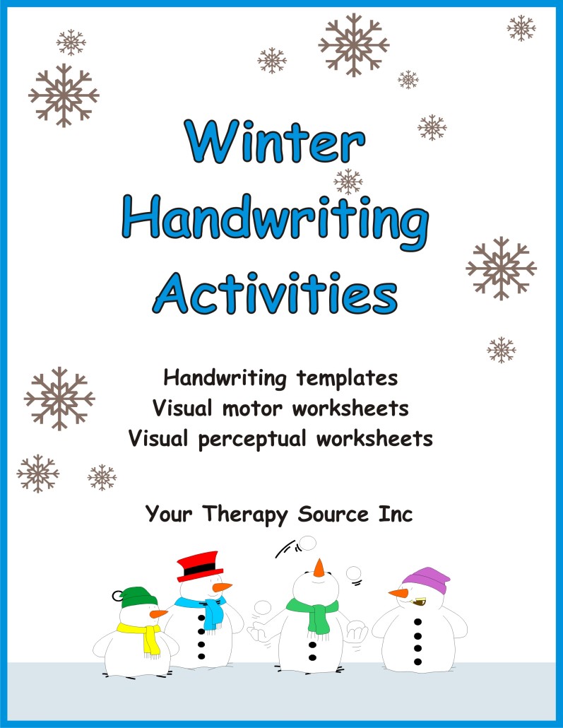 Winter Handwriting Activities - Your Therapy Source