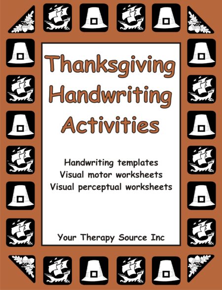 Thanksgiving Handwriting Activities - Your Therapy Source