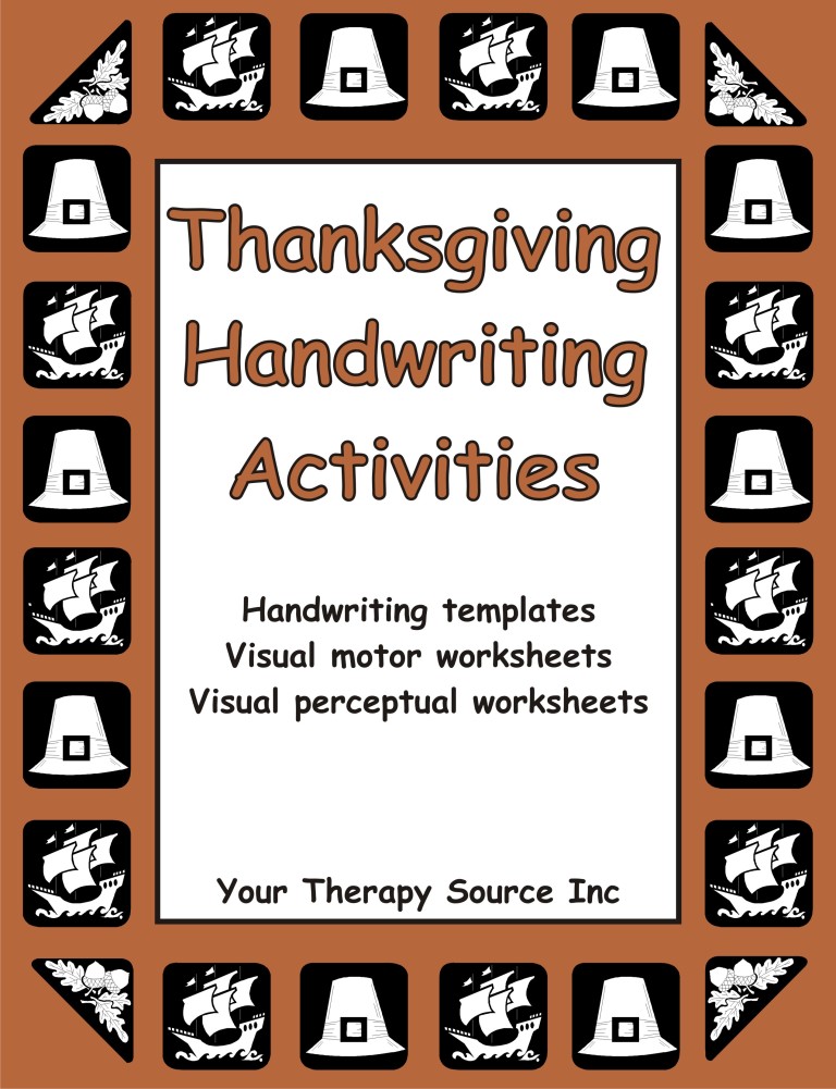 Thanksgiving Handwriting Activities - Your Therapy Source