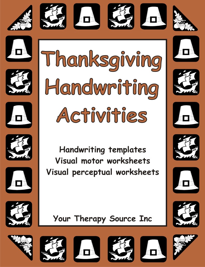 Thanksgiving Handwriting Activities - Your Therapy Source