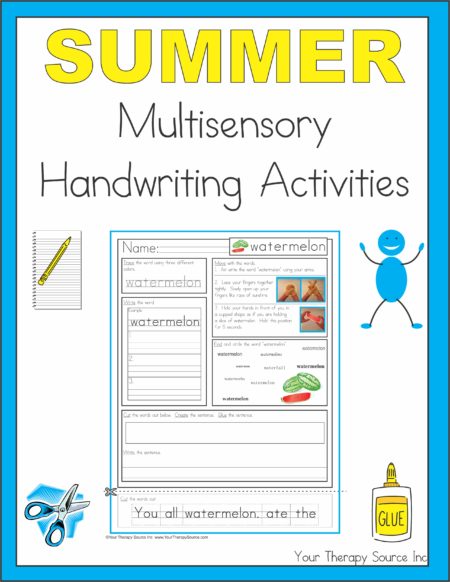 Summer Multisensory Handwriting Activities - Your Therapy Source