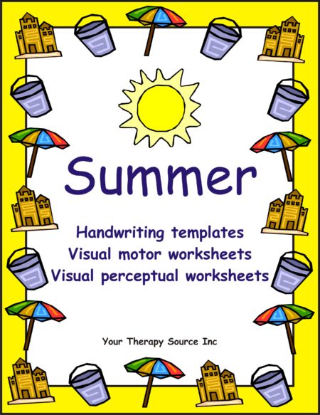 Summer Handwriting Activities - Your Therapy Source
