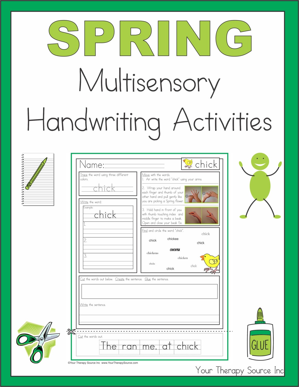 Spring Multisensory Handwriting Activities - Your Therapy Source