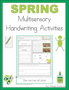 Spring Multisensory Handwriting Activities - Your Therapy Source