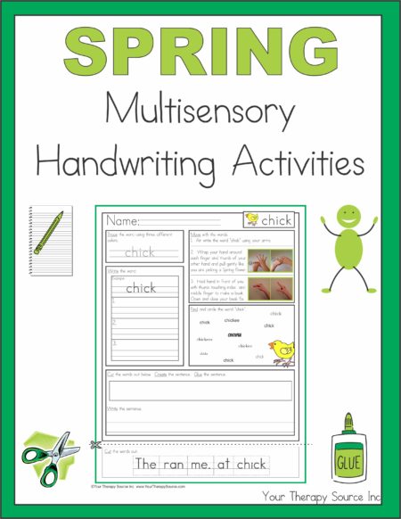 Spring Multisensory Handwriting Activities - Your Therapy Source