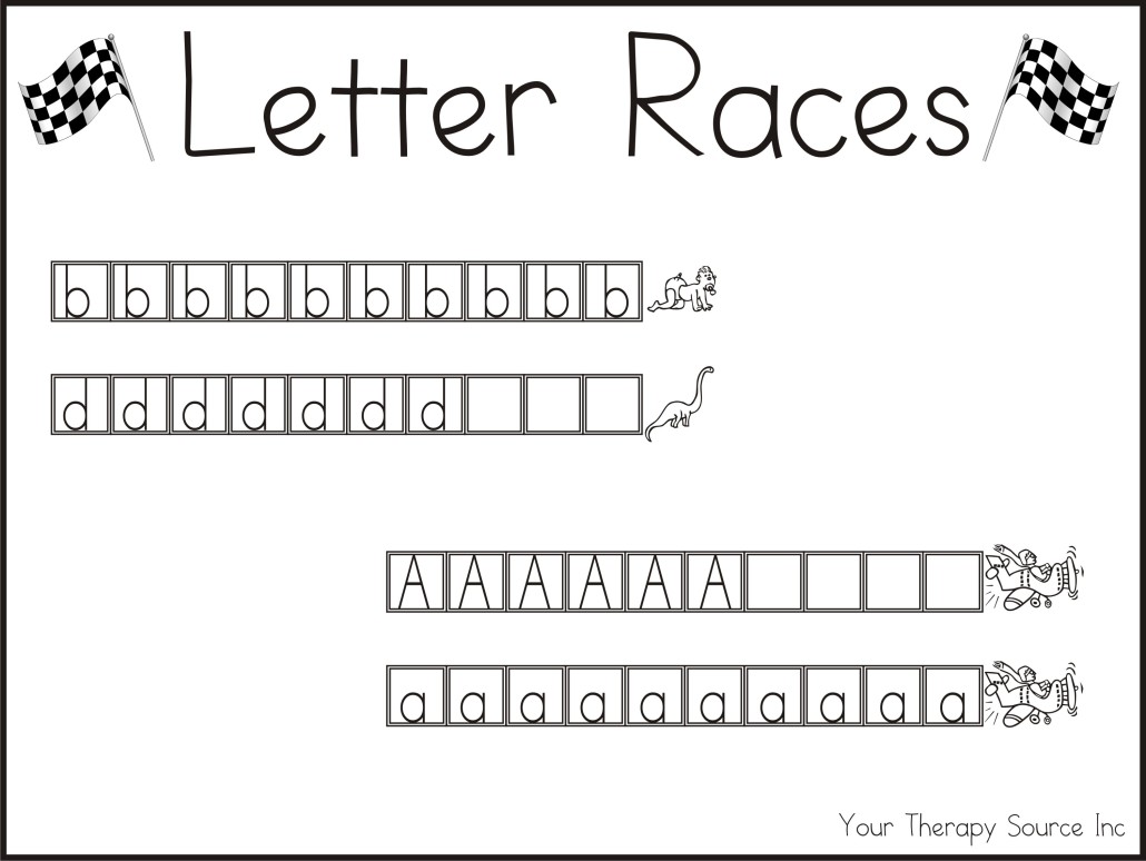 Letter Races - Your Therapy Source