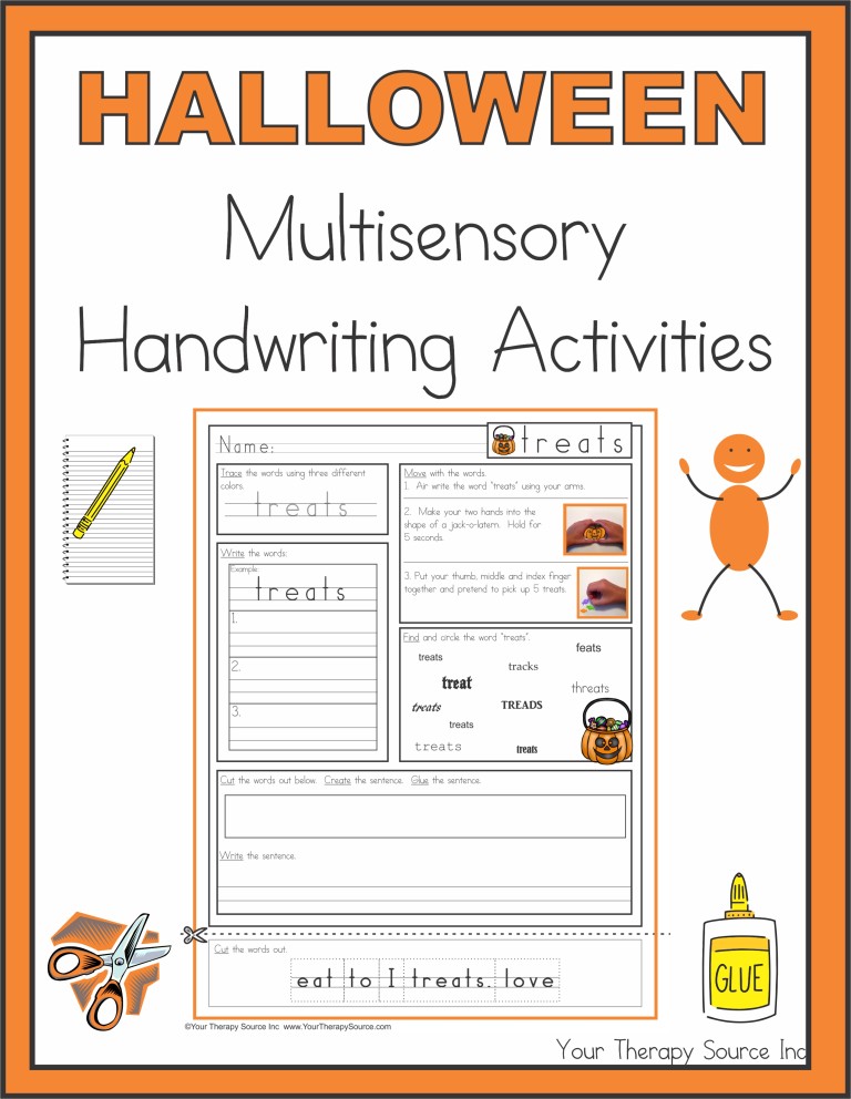 Halloween Multisensory Handwriting Activities - Your Therapy Source
