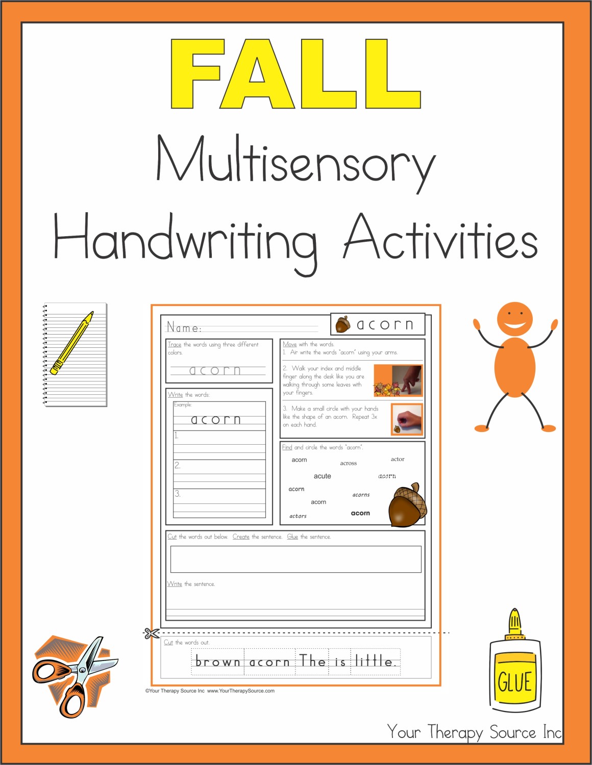 Free Pumpkin Multisensory Handwriting Activity - Your Therapy Source
