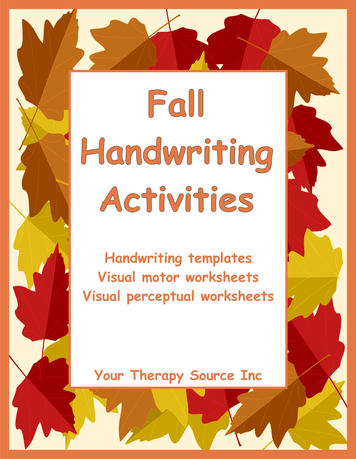 Fall Handwriting Activities - Your Therapy Source