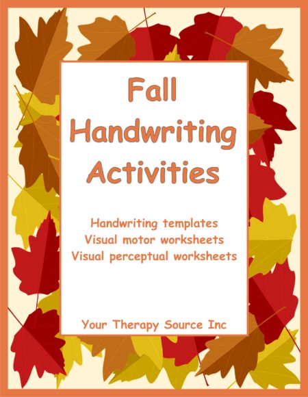 Fall Handwriting Activities - Your Therapy Source