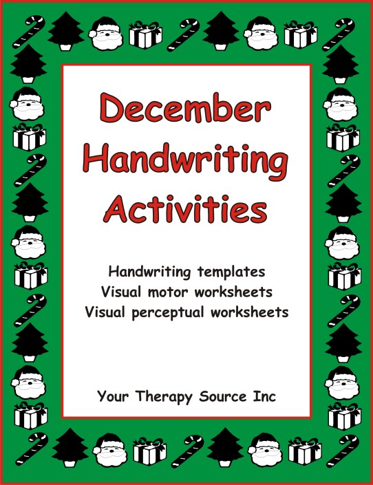 December Handwriting Activities - Your Therapy Source