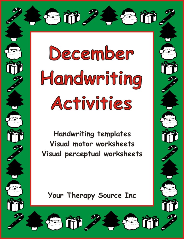 December Handwriting Activities - Your Therapy Source